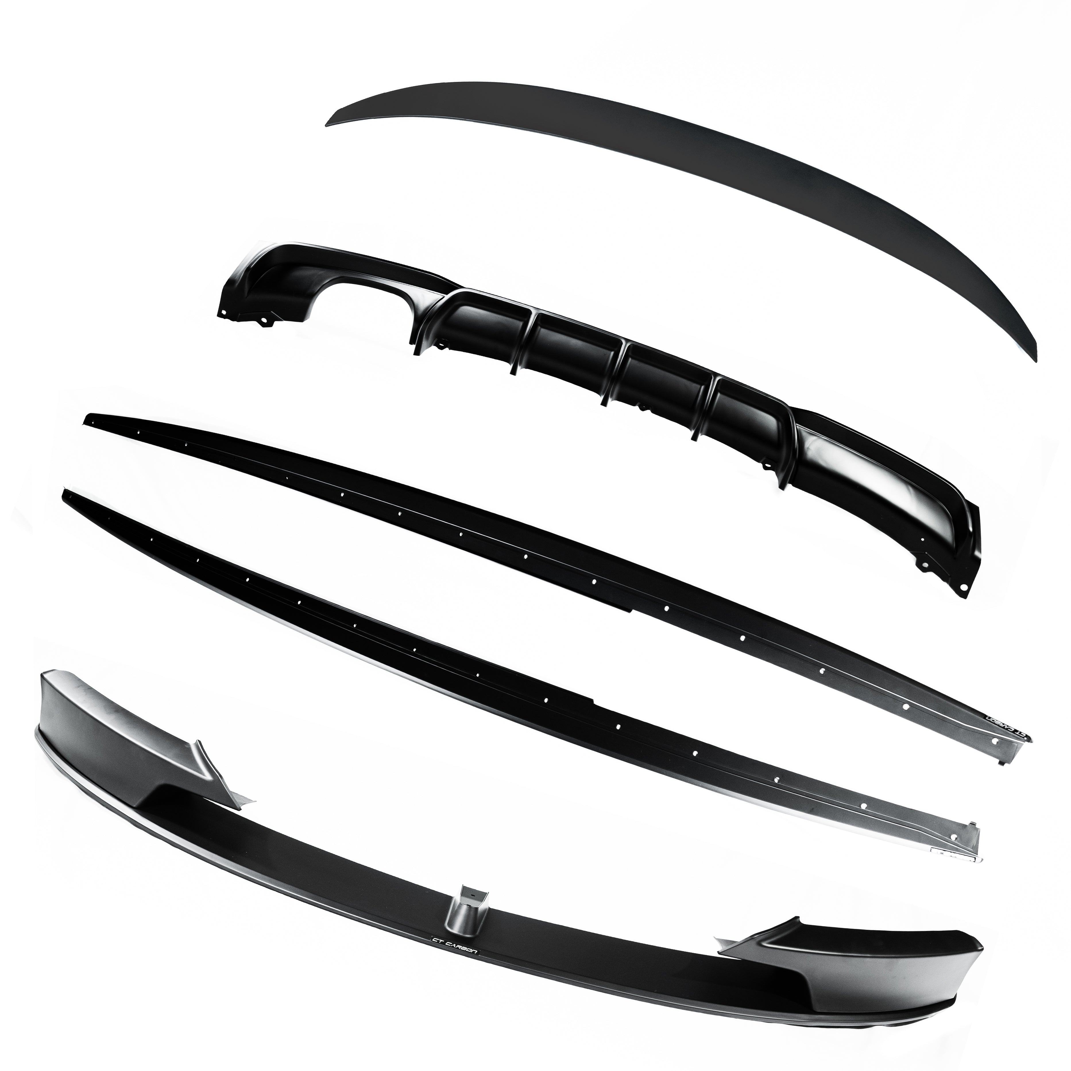 BMW 3 SERIES F30 MATTE BLACK FULL KIT (TWIN EXHAUST) - MP STYLE - BLAK ...