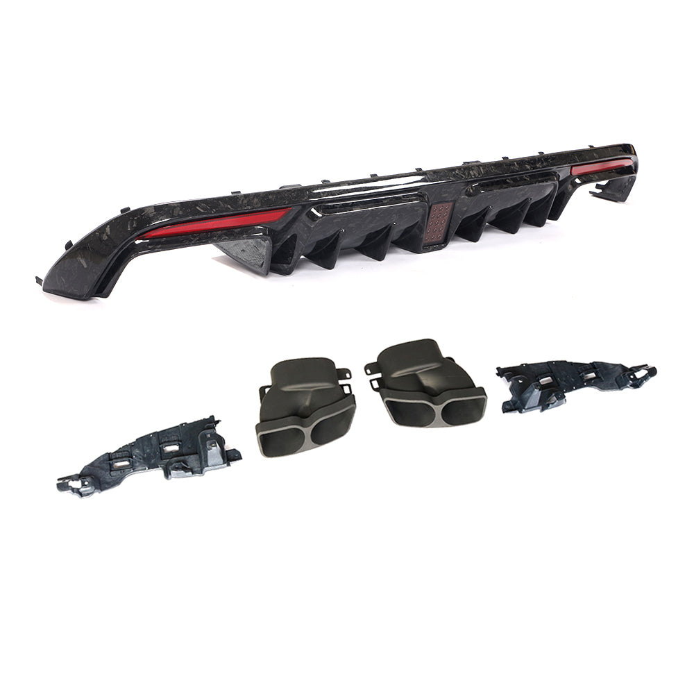 MERCEDES C63 W205 SALOON/ESTATE FORGED CARBON FIBRE DIFFUSER - B STYLE ...